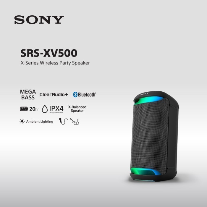 Jual Sony SRS-XV500 X-Series Wireless Portable Bluetooth Karaoke Party ...