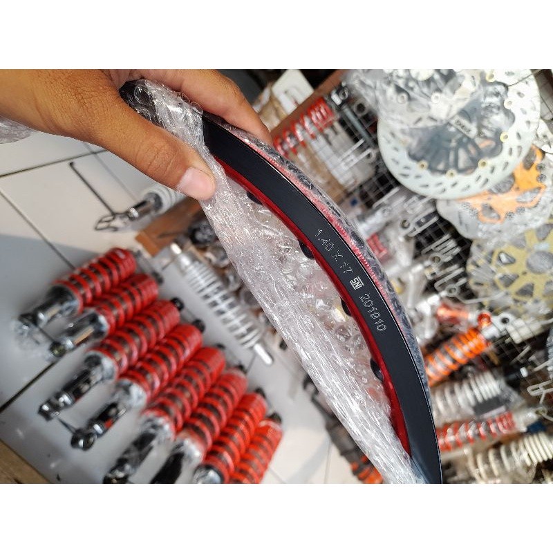 Jual velg tdr hitam merah atau black red ring 17 140 variasi | Shopee ...