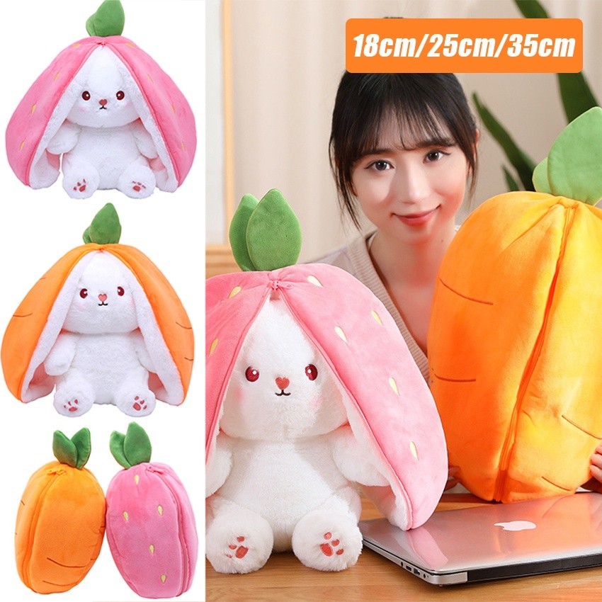 Jual Strawberry Rabbit Plush Toy / Berubah Jadi Boneka Kelinci Boneka ...