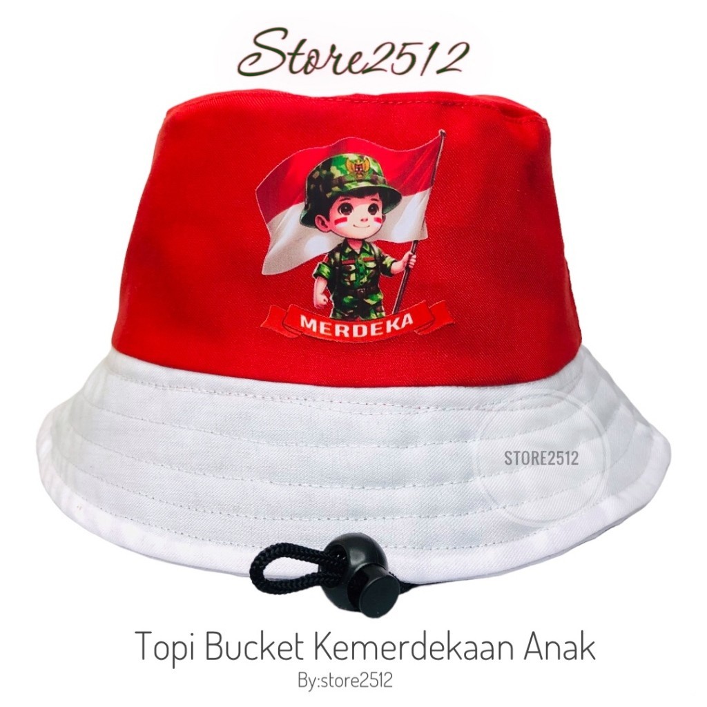 Jual Topi Bucket Anak Kemerdekaan RI Topi Bucket Anak Dirgahayu ...