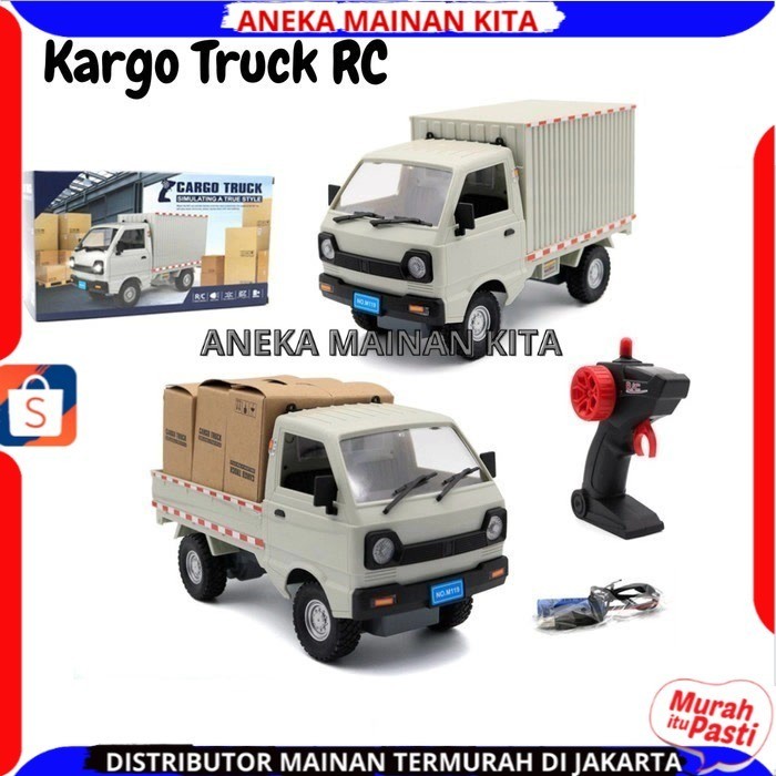 Jual Mainan Mobil Remote Control Carry Cargo Box Truck Drift Skala 1:16 ...