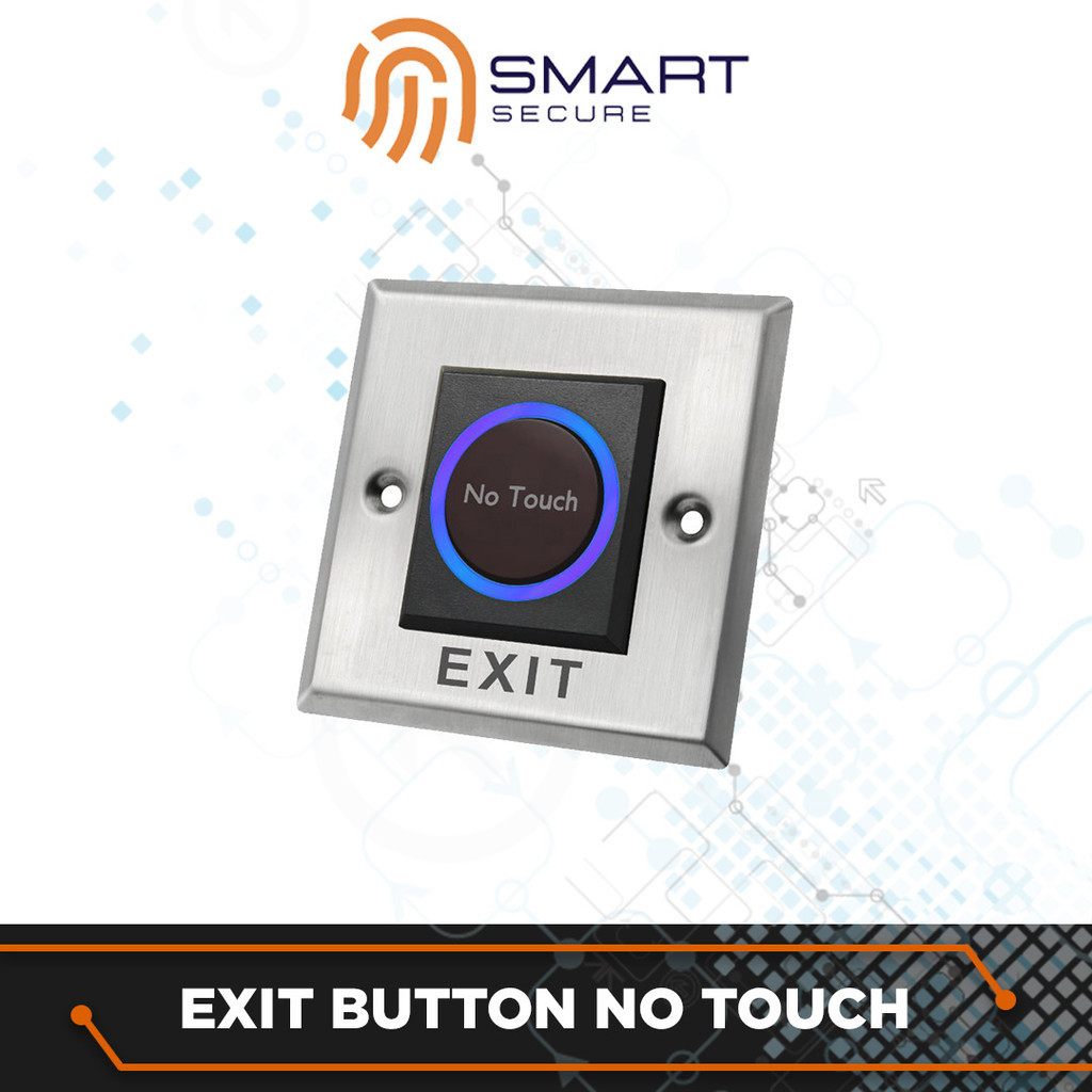 Jual SMART SECURE Push Button / Exit Button No Touch Screen Plus Remote ...