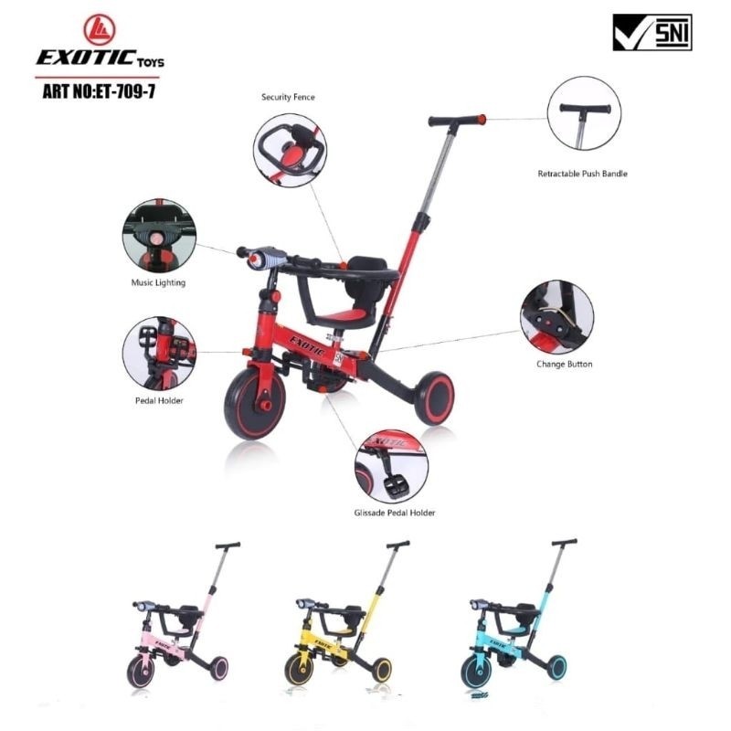 Jual Exotic Sepeda Anak Roda Tiga 4in1 / 6in1 Balance Bike Music ...