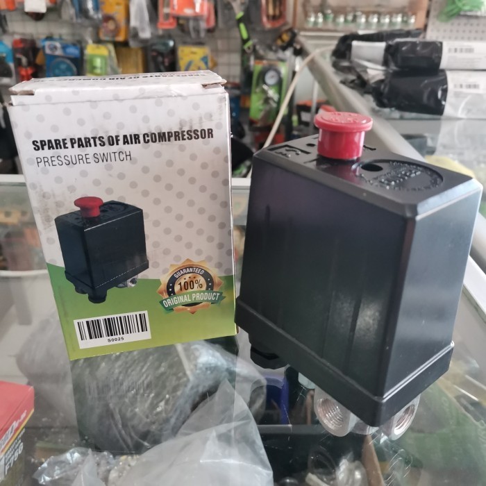 Jual Otomatis kompresor 4 lobang KENTARO switch on off kompresor angin ...