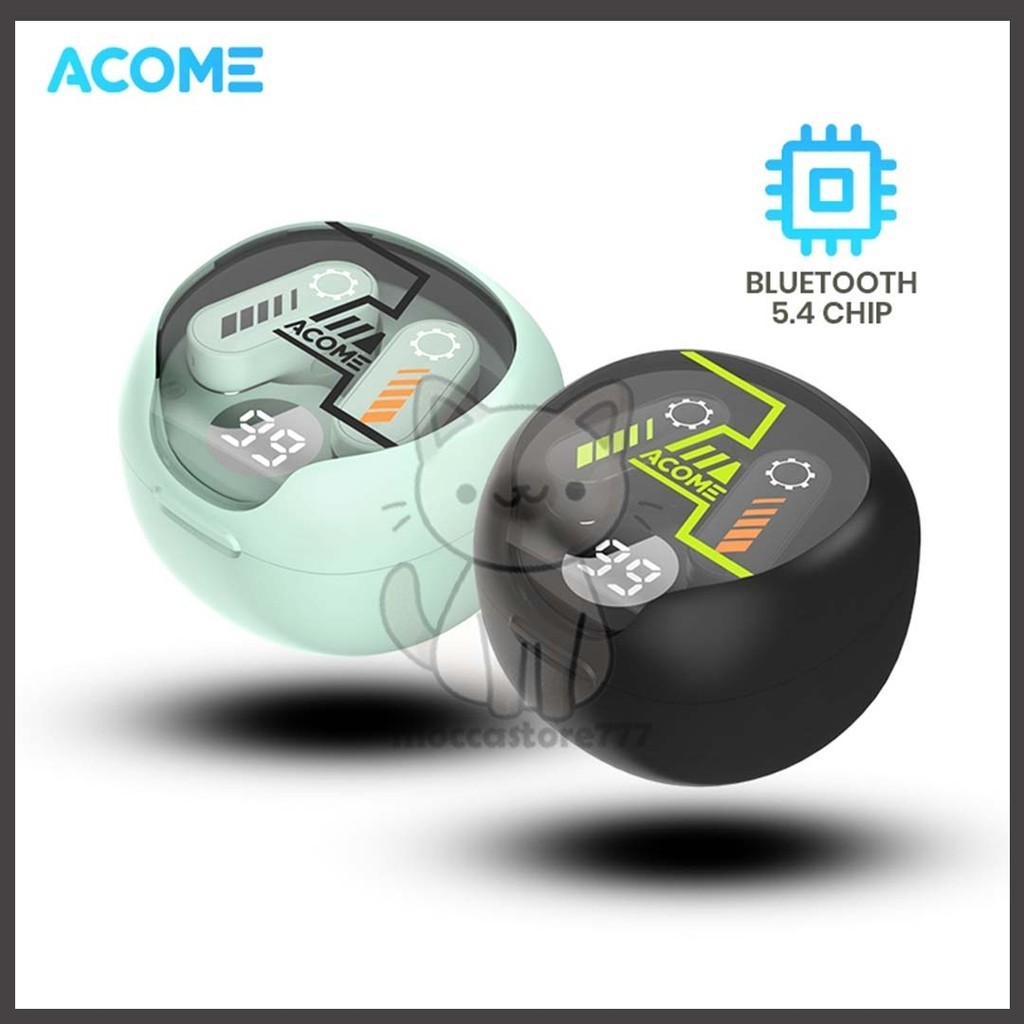 Jual ACOME AT03 Headset Earphone TWS Bluetooth 5.4 LED Display 60ms Low ...