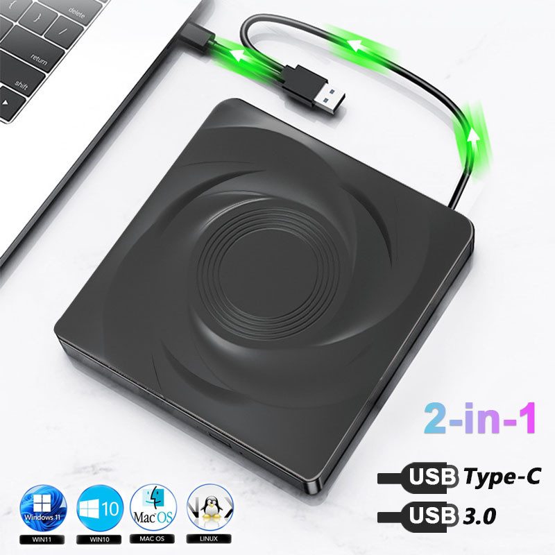 Jual USB3.0 Type C External CD DVD RW Optical Drive DVD/VCD/CD Burner Portable Player Writer for ...