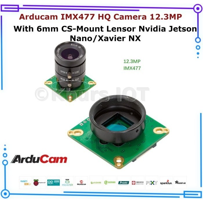 Jual SYS27 Arducam IMX477 HQ Camera 12.3MP 6mm CS Mount Lens Jetson ...