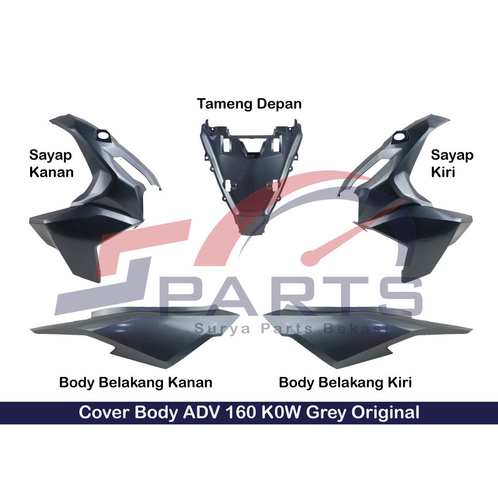 Jual Cover Body Honda ADV 160 Grey ADV 160 Dynamic Grey K0W Original ...