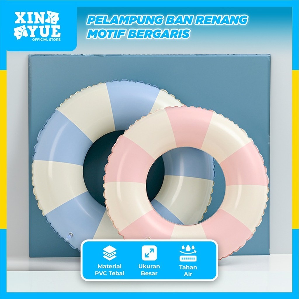 Jual Xin Yue Pelampung Ban Renang Anak Dewasa Motif Garis Garis ...