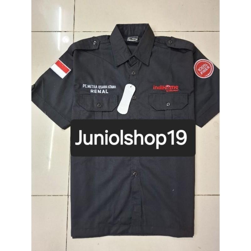 Jual KEMEJA INDIHOME FULL BORDIR/SERAGAM INDIHOME/KEMEJA COSTUM BORDIR ...