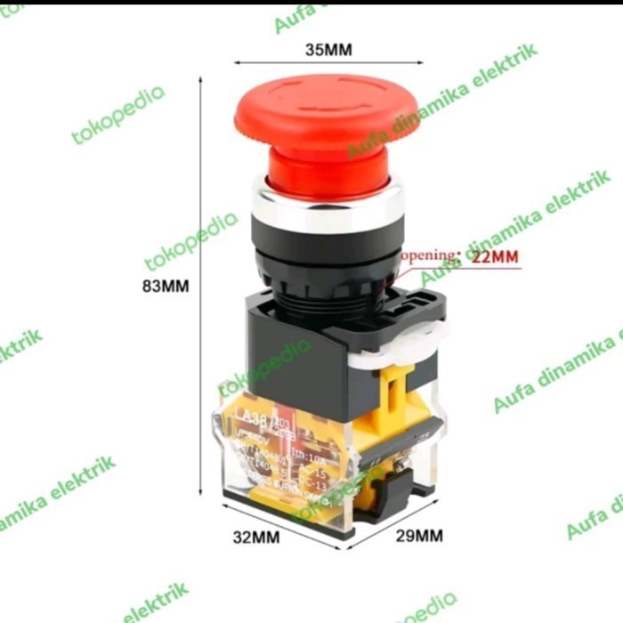 Jual AC99 Emergency Stop diameter 22mm | Shopee Indonesia
