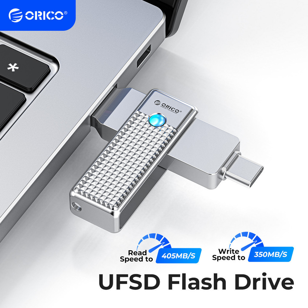 Jual ORICO UFSD 405MB/S 2 in 1 Dual Flash Drive High Speed Pen Drive OTG Type C USB A Dual ...