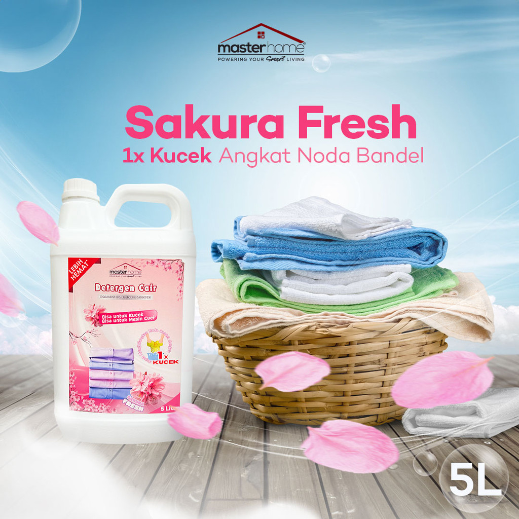 Jual Masterhome Deterjen Cair Laundry 5 Liter | Premium Liquid Detergen Laundry | Pembersih ...