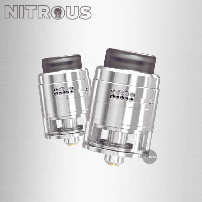 Jual Nitrous 24MM RDA with TANK Shiny SS Edition by Koko Sarang x Damn ...