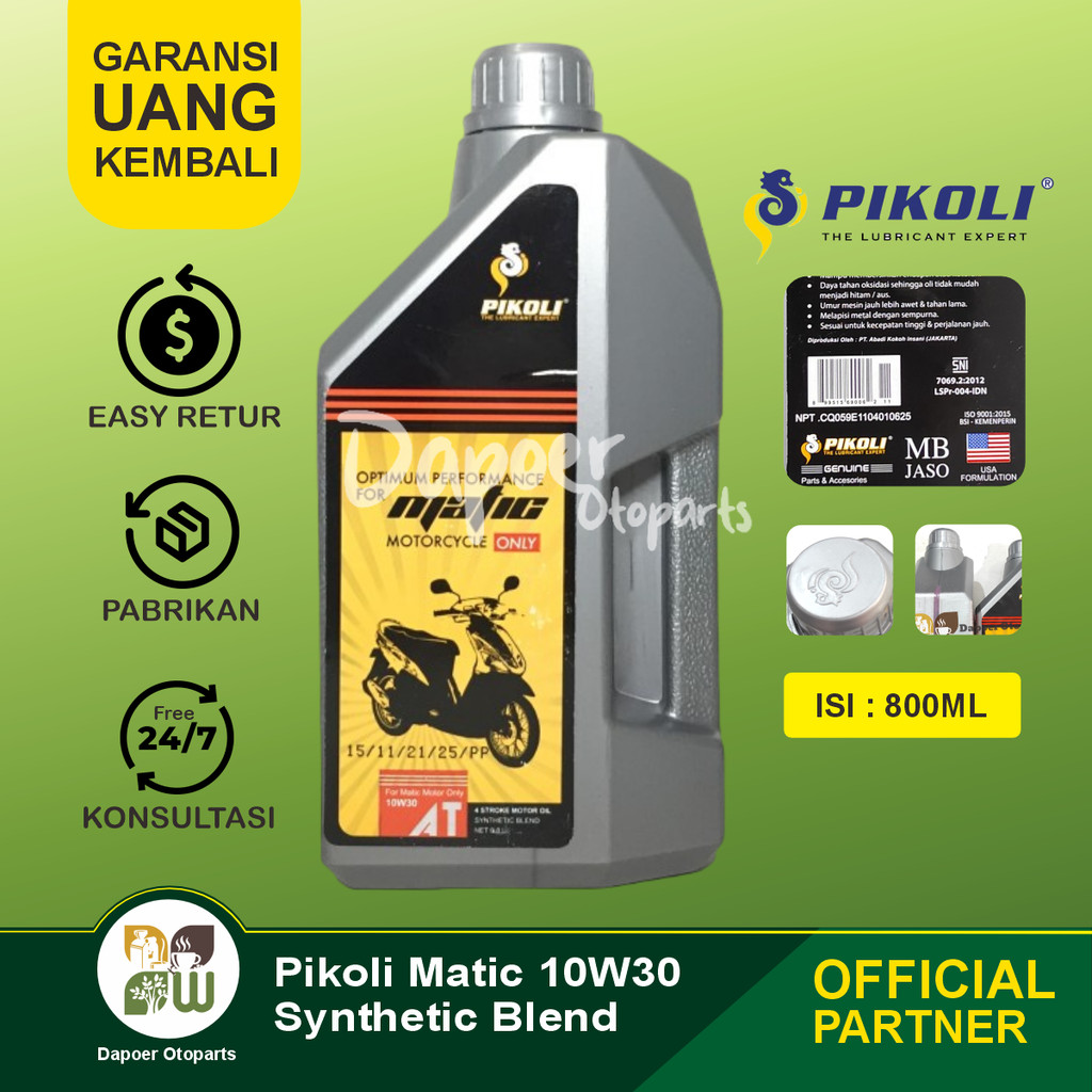 Jual Oli Matik Pikoli Matic Synthetic Blend 800ml | Shopee Indonesia