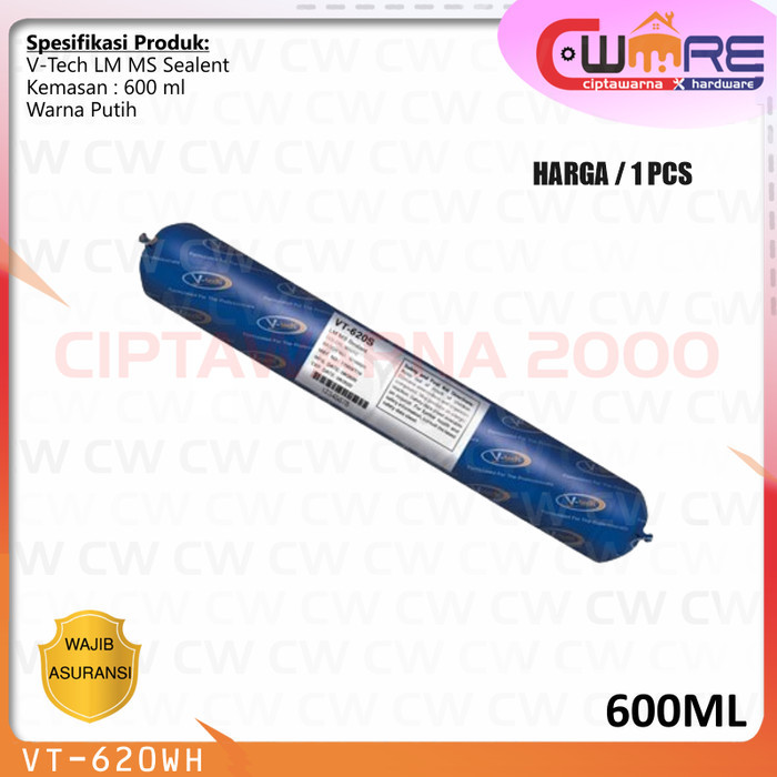 Jual V-tech VT 620 Lem Kaca ACP Silikon Silicone Sosis Sealent ...