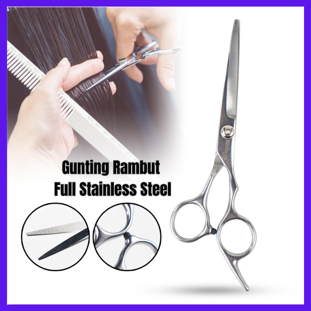 Jual Anissa_store-Gunting Rambut Full Stainless Steel Model Flat Cut ...