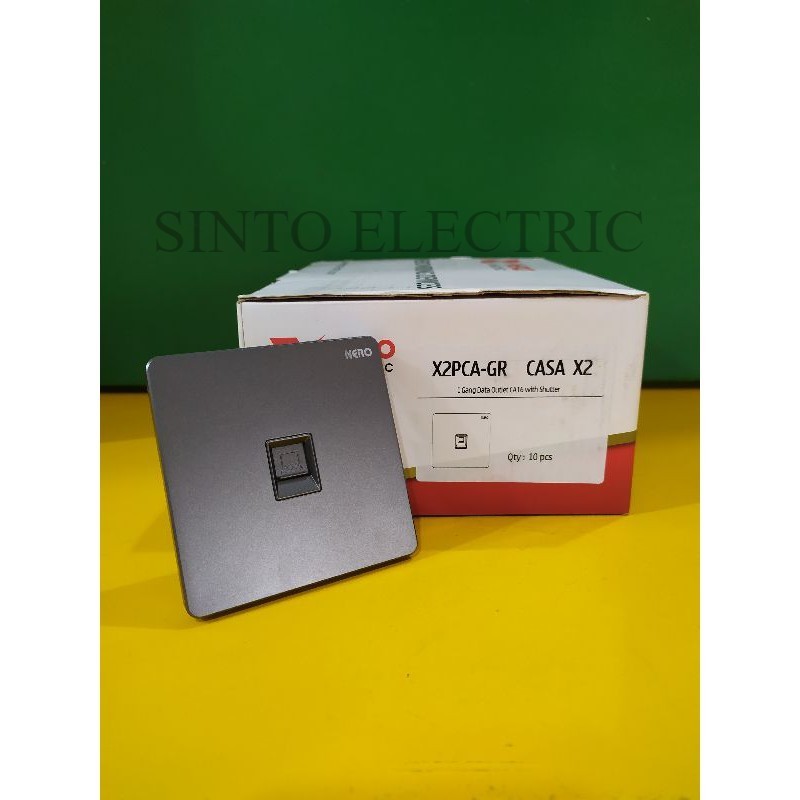 Jual NERO Casa X2 Grey Outlet Data Cat6 Stopkontak Data LAN Cat 6 ...