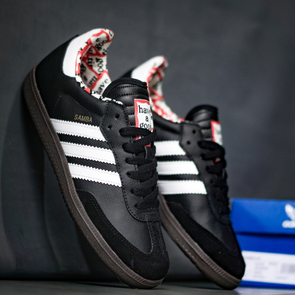 Jual Sepatu Adds Samba OG Originals Have A Good Time Core Black White ...