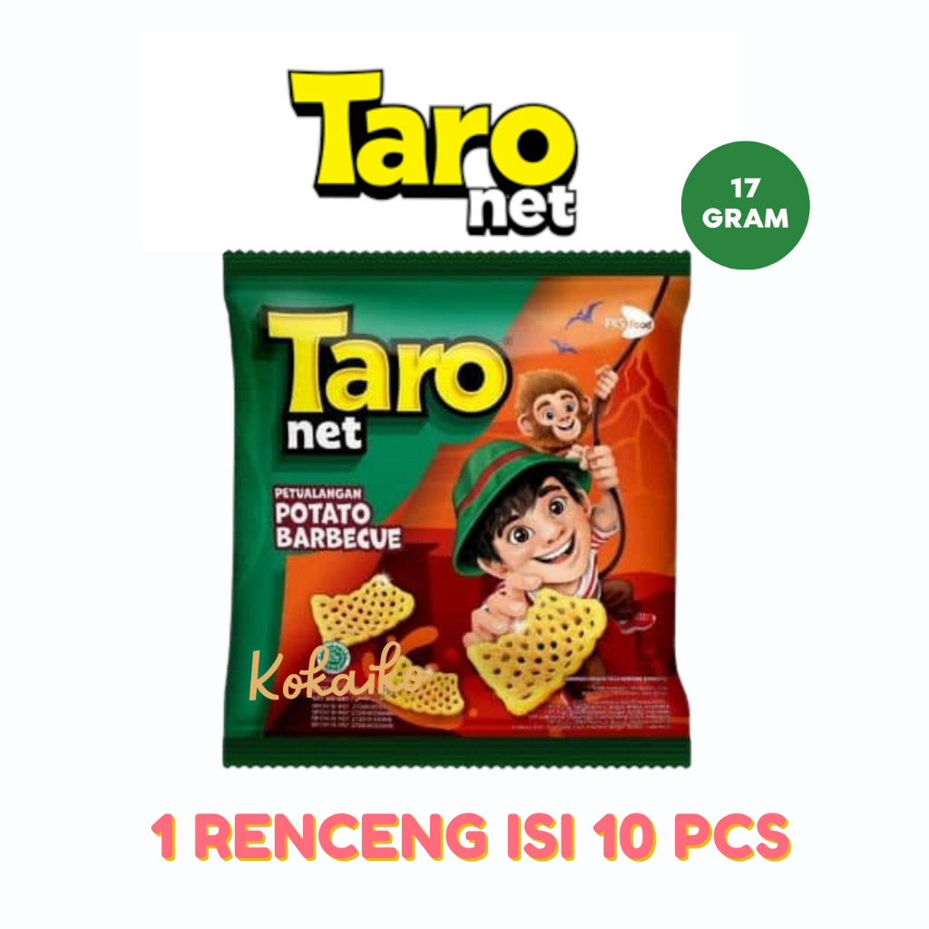 Jual Taro net 17 gram - 1 renceng isi 10 pcs - Cemilan snack | Shopee ...