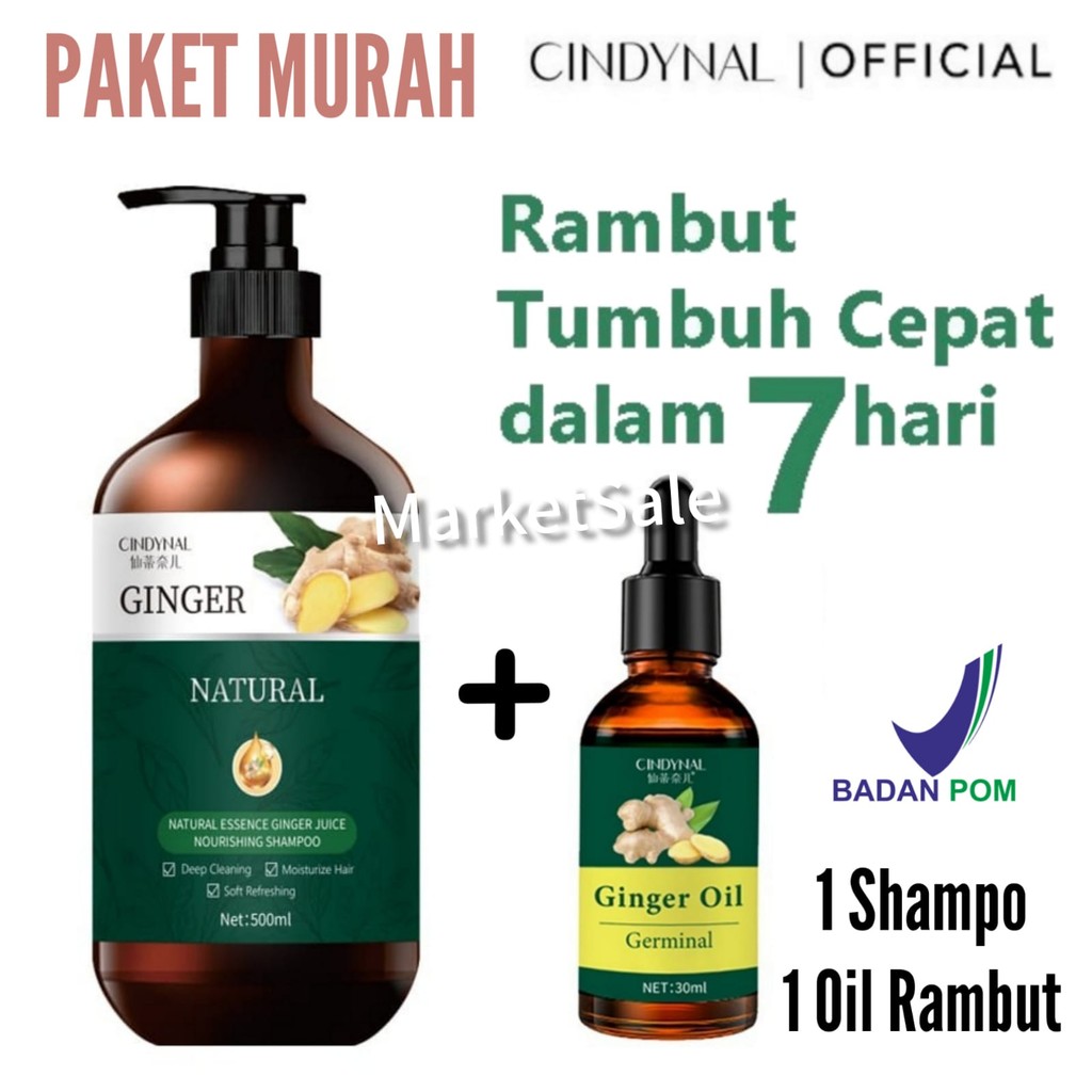 Jual PAKET MURAH!!! Shampo Penumbuh Rambut - Ginger Shampo dan Natural ...