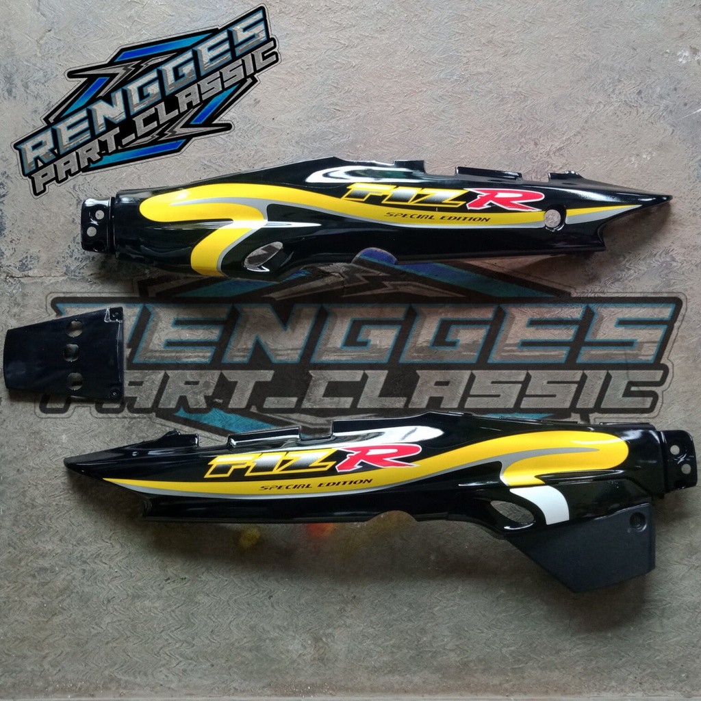 Jual Body set box aki fiz r warna hitam plus striping kuning caltex ...