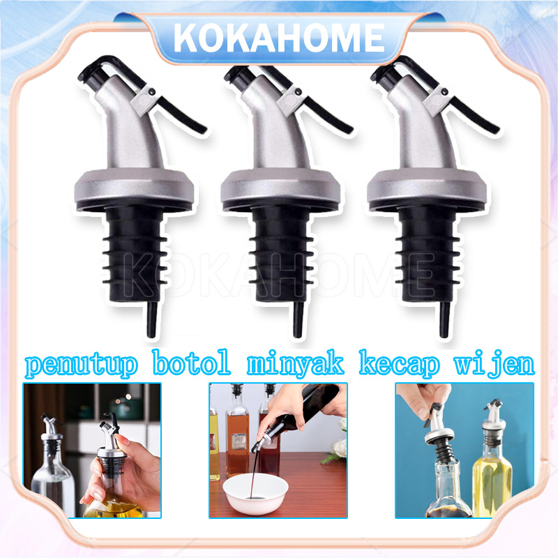 Jual tutup botol wine/penutup botol minyak kecap wijen/penuang minuman ...