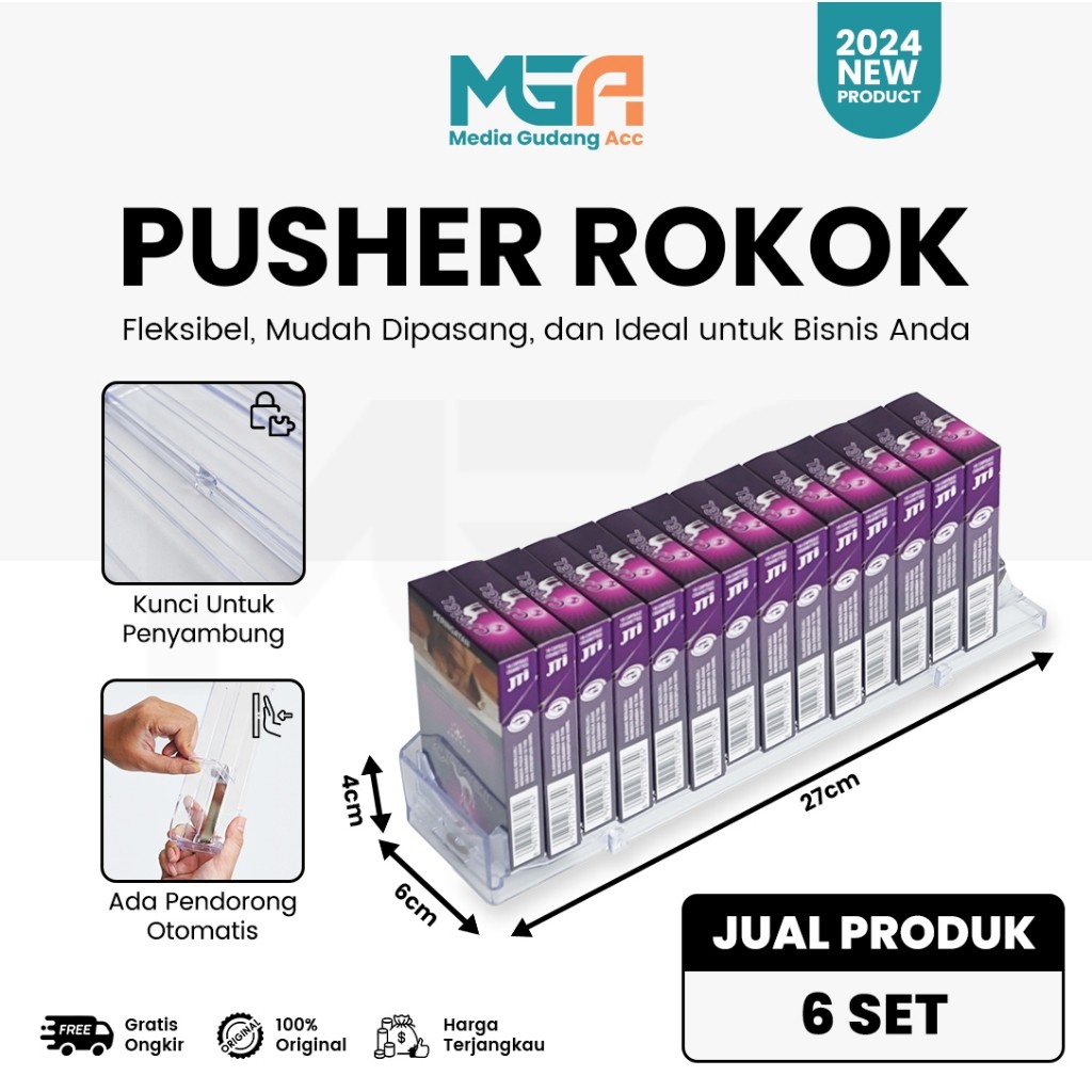 Jual MY78UJ PUSHER ROKOK 6SET / TEMPAT ROKOK / RAK ROKOK AKRILIK ...