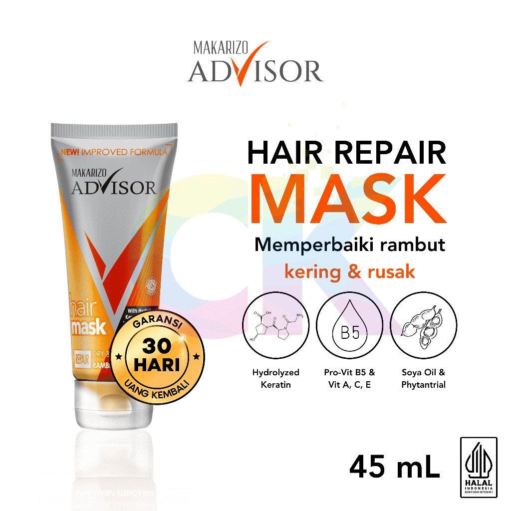 Jual Makarizo Advisor Hair Repair Mask Tube 45 mL / Masker Rambut ...