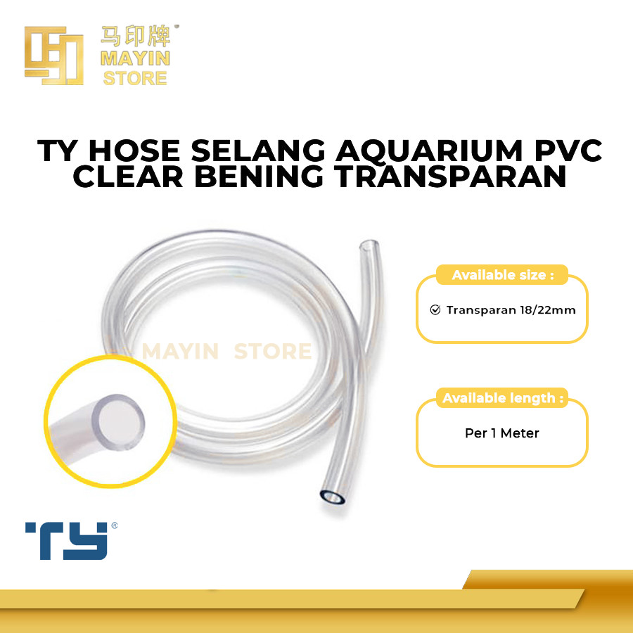 Jual TY Clear Hose - Selang Aquarium PVC Bening Transparan | Shopee ...