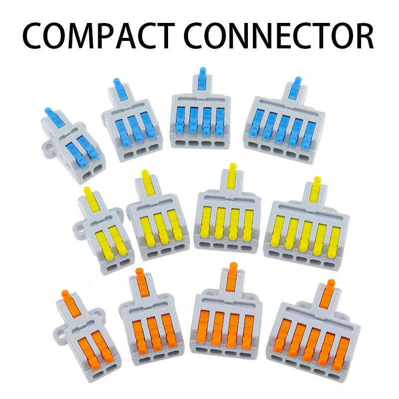 Jual 5/10PCS Mini 1 In Multiple Out Quick Cable Connector With Screw ...