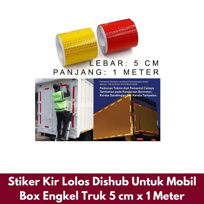 Jual Stiker KIR Dishub Mobil Box Sticker Reflector Uji KIR Diamond ...