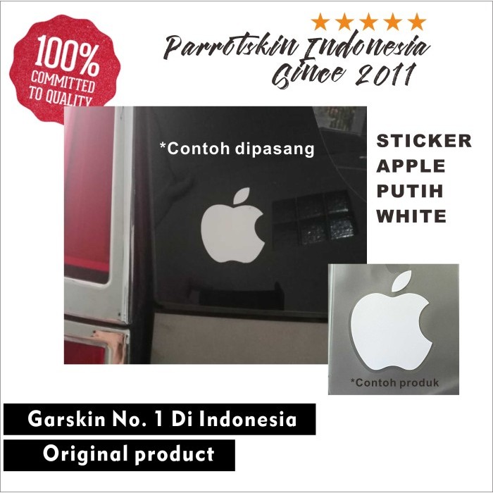 Jual Sticker Logo Apple besar untuk mobil motor laptop Like Original ...