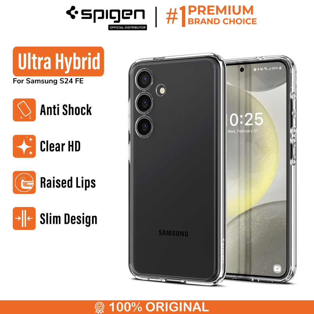 Jual Case Samsung Galaxy S24 FE Spigen Ultra Hybrid Clear Matte Slim Anti Scratch Crack Shock ...