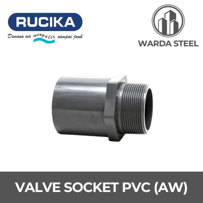 Jual Sock Drat Luar AW 2" PVC RUCIKA - Valve Socket Sok SDL Inch ...