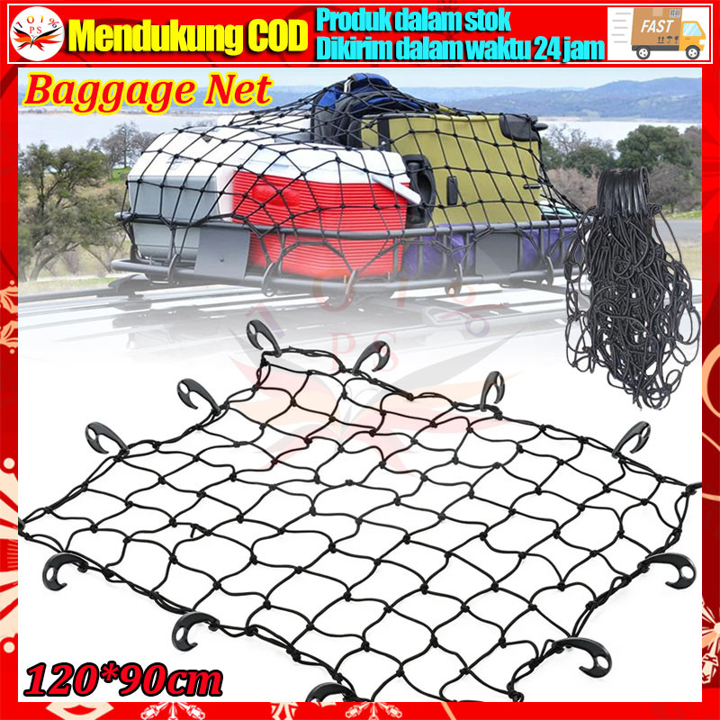 Jual 【Mengentalkan】 120*90CM Jaring Atap Mobil CargoNet Atap Mobil ...