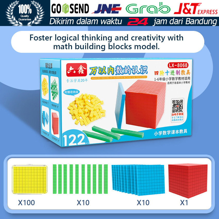 Jual Base Ten Frame Set / Blok Belajar Bilangan Basis Sepuluh / 10 ...