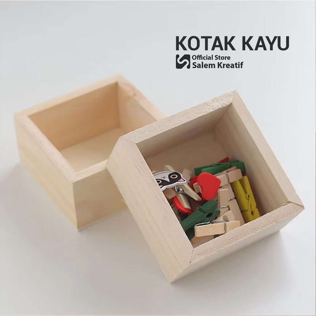 Jual Wooden Box Kotak Kayu Pinus Tempat Penyimpanan Storage Box Kotak ...