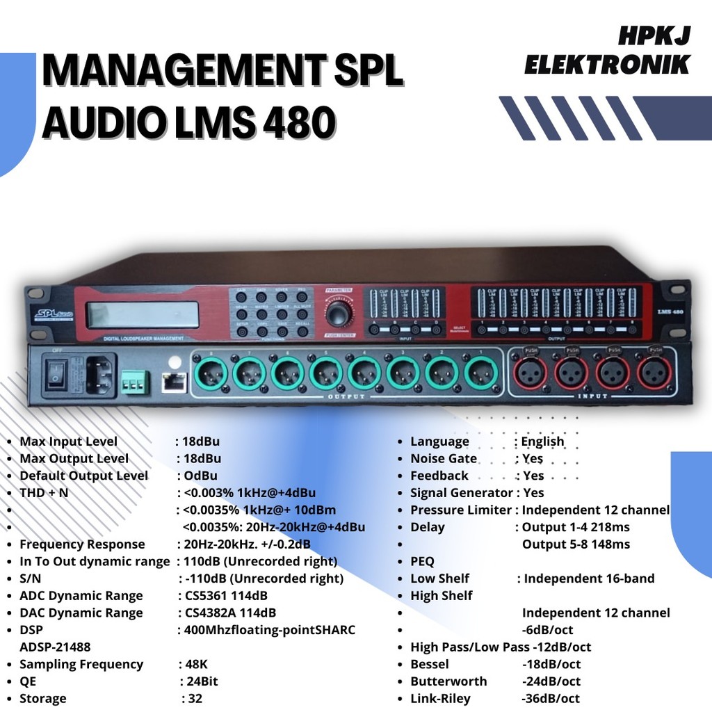 Jual Digital Loudspeaker Management System LMS 480 Management SPL AUDIO ...