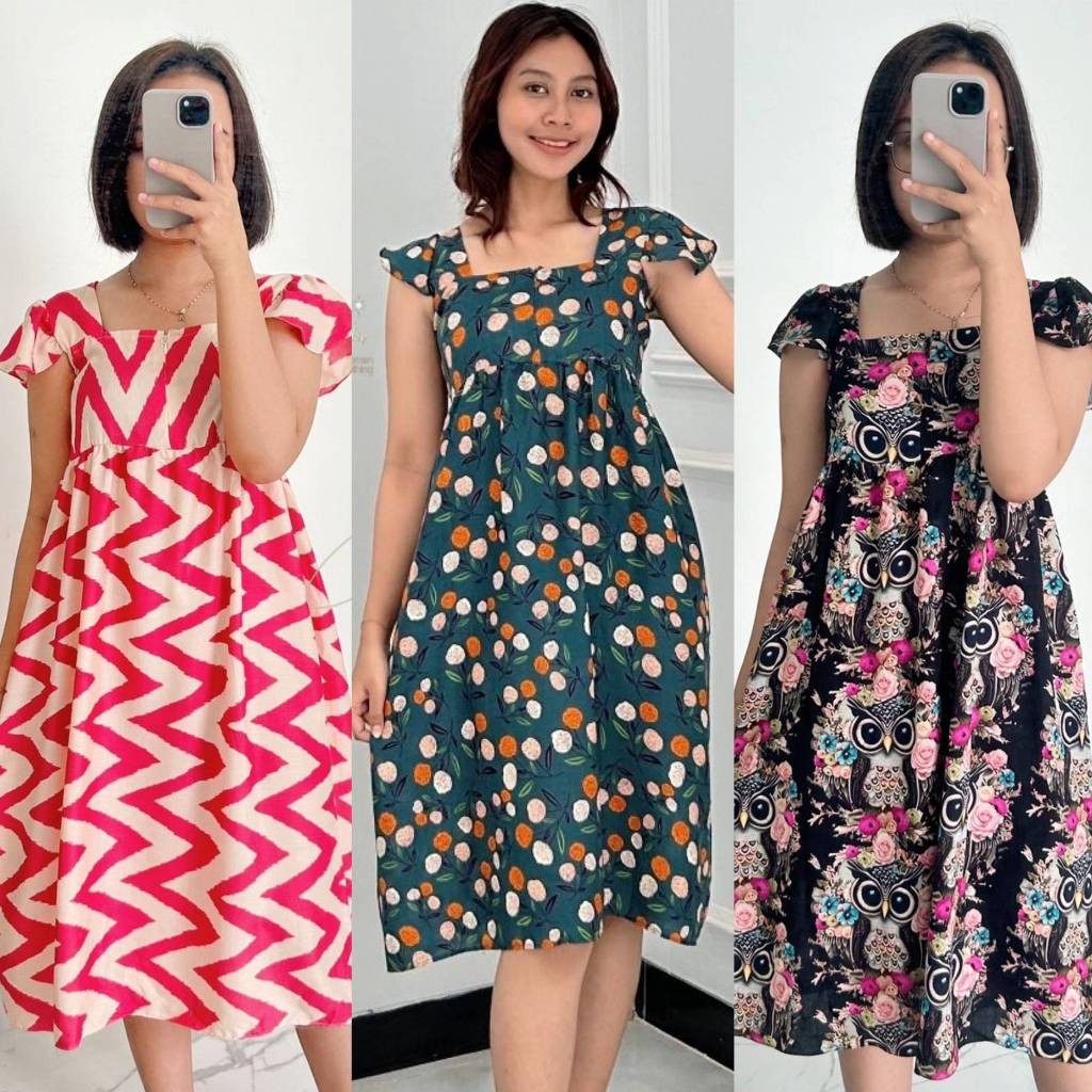 Jual (New Motif) Daster Talita Motif Rayon Premium Viral Busui | Daster ...