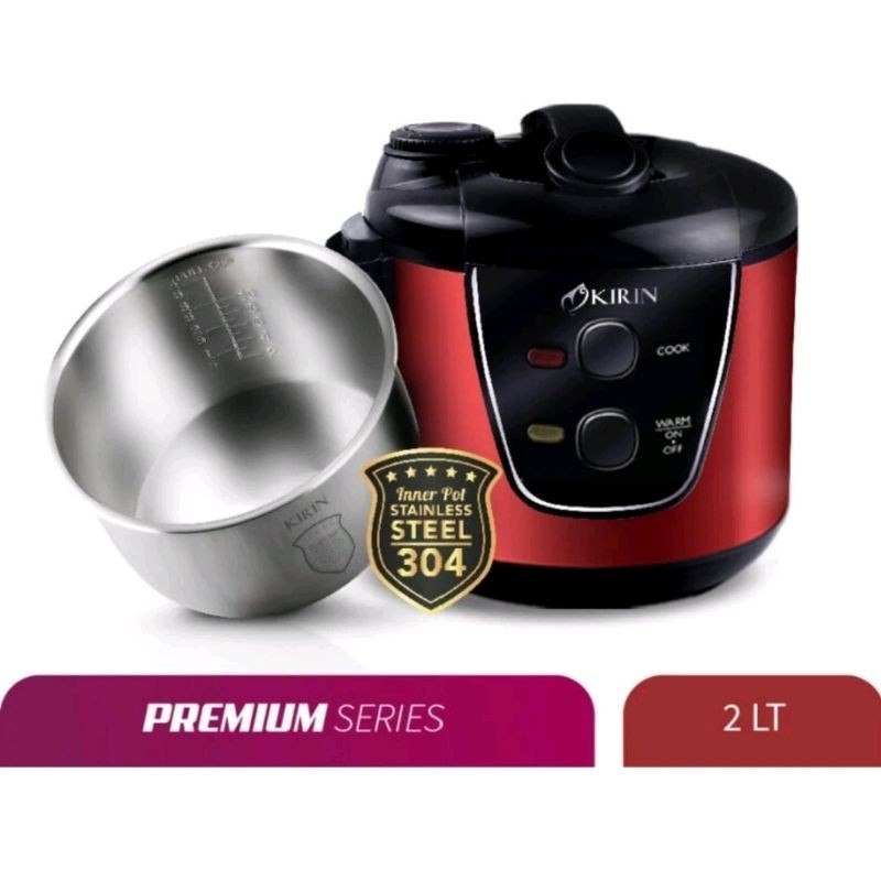 Jual Kirin Magic Com 3in1 KRC 389SS - 2 Liter Rice Cooker Stainless ...