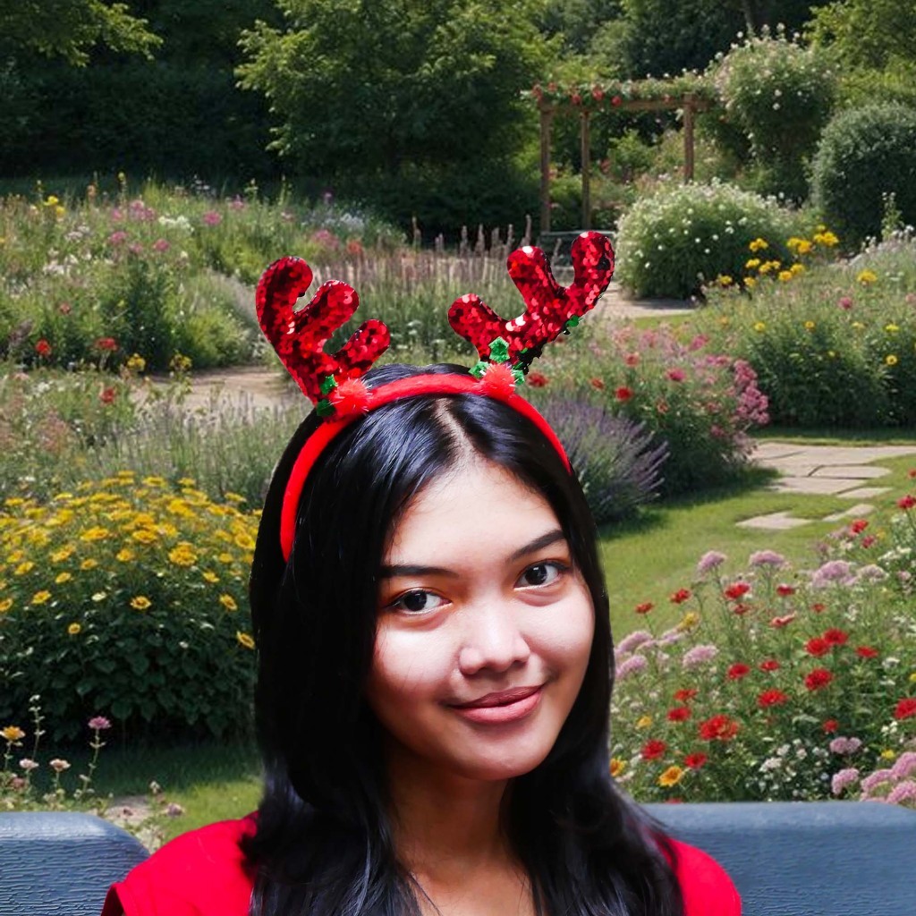 Jual BANDO NATAL PREMIUM TEBAL KARAKTER TANDUK RUSA / TOPI NATAL/POHON ...