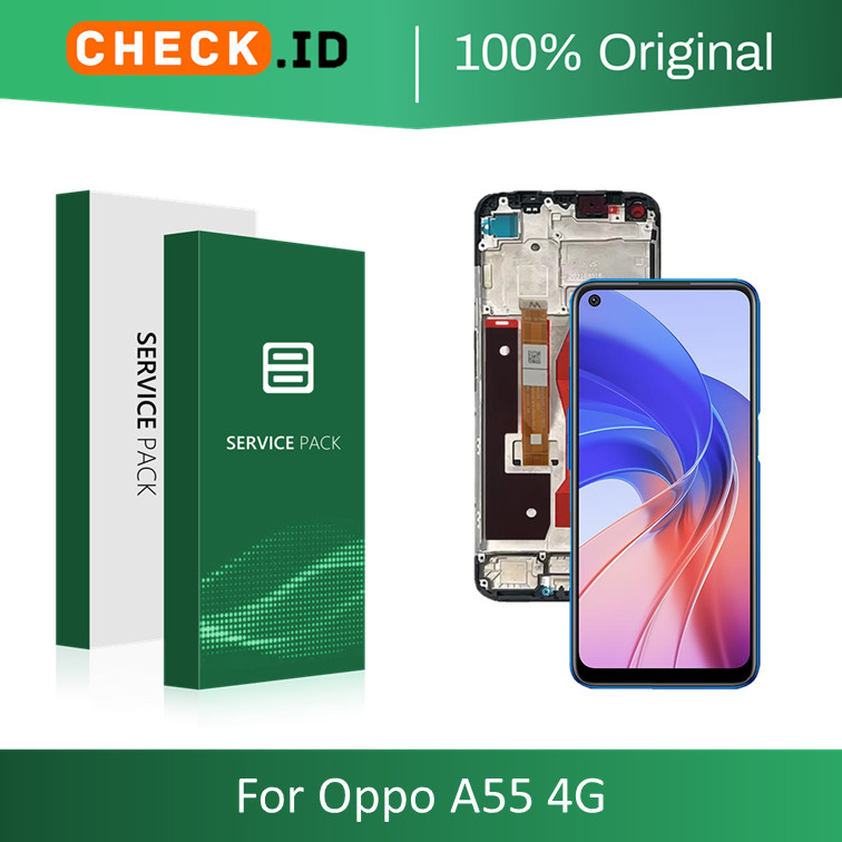 Jual [ CHECK.ID ] LCD + FRAME OPPO A55 4G ORIGINAL | Shopee Indonesia