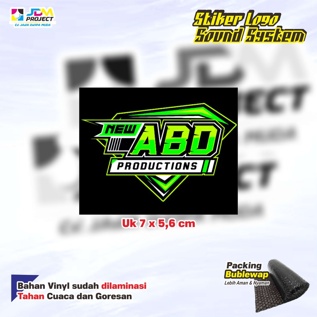 Jual JDM Project - Stiker Sound System ABD AUDIO Vinyl Laminasi (Bijian ...