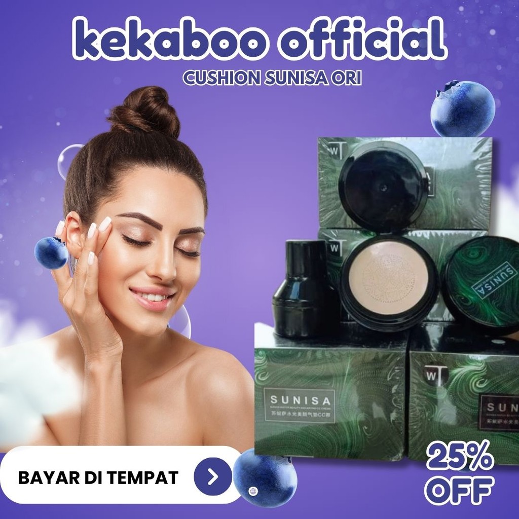 Jual VARIASI NATURAL COD 100% ORIGINAL SUNISA MUSHROOM HEAD AIR CUSHION CC CREAM | Shopee Indonesia