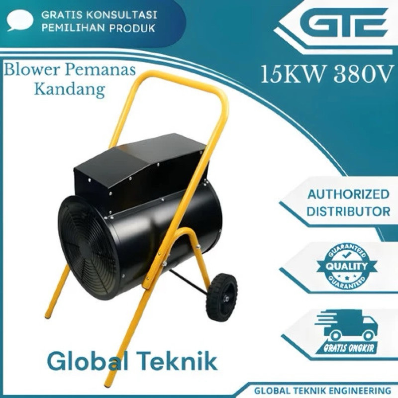 Jual Blower Pemanas Kandang 15KW 380V Kipas Pemanas Ruangan 15KW 3Phase ...