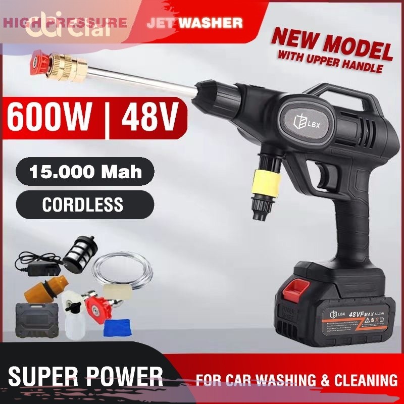 Jual CLAI Set Alat Cuci Steam mobil Portable Jet washer water spray Gun ...