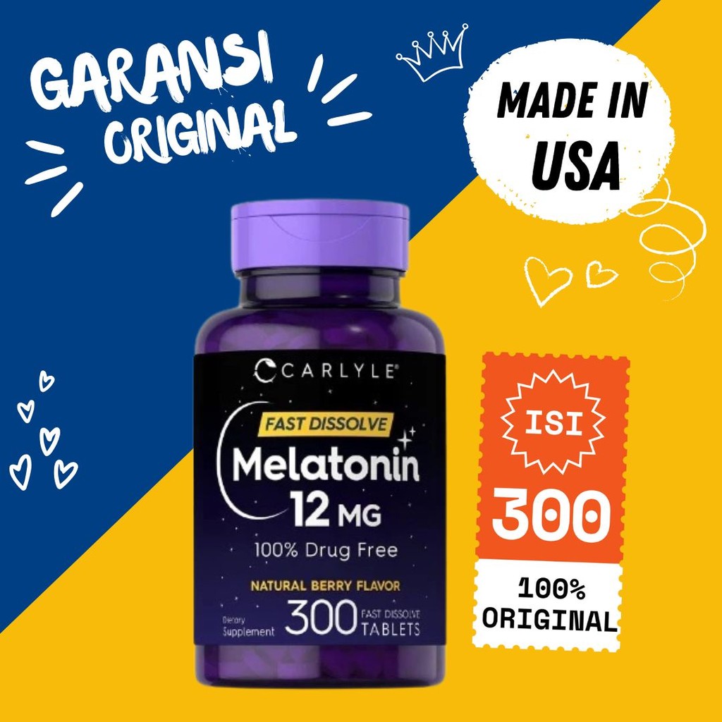 Jual Original Carlyle Melatonin 12 mg Fast Dissolve 300 Tablet | Shopee ...