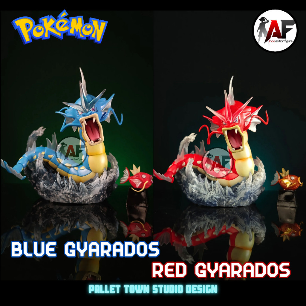 Jual Statue Action Figure Pokemon Blue & Red Gyarados Pallet Town ...