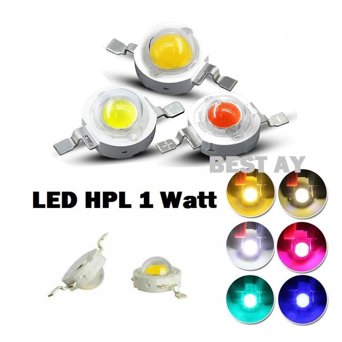Jual Lampu LED HPL 1W 1 Watt High Power Chip Lamp Super Bright - Putih ...